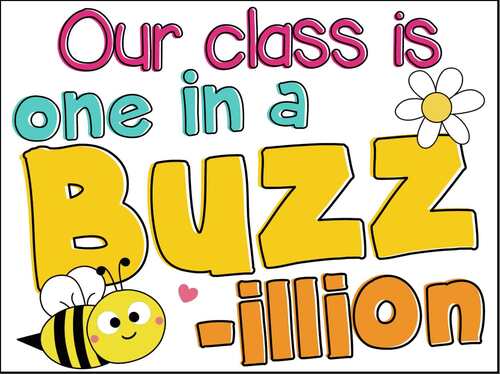 Bee Back to School Bulletin Board-Our class is one in a BUZZ-illion ...