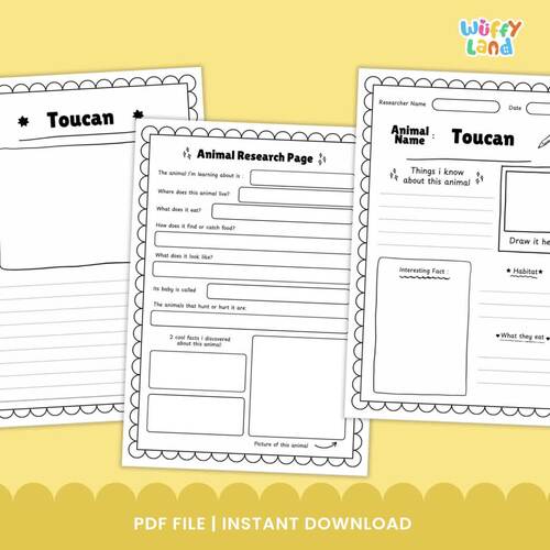 Toucan Research Project | Animal Report Writing | Real Photo ...
