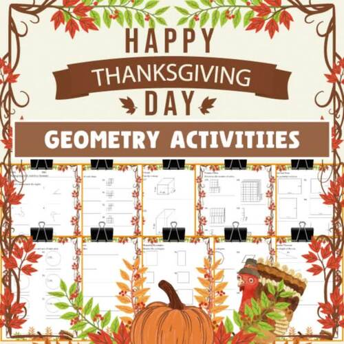Thanksgiving Math Project |Thanksgiving Geometry Activities Print and ...