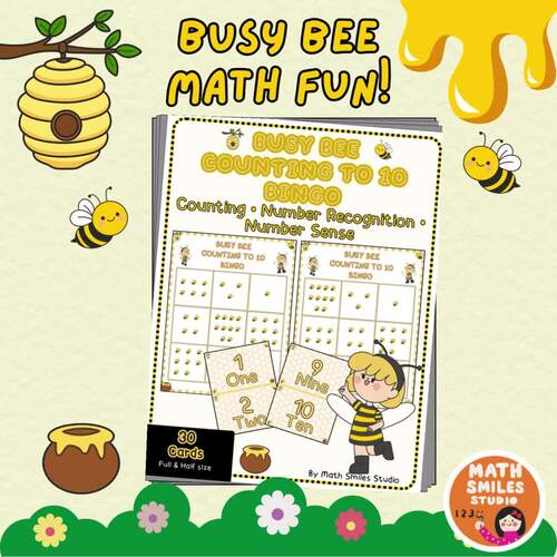 Busy Bee Counting to 10 Bingo | Count the Bees | Numbers 1–10 ...