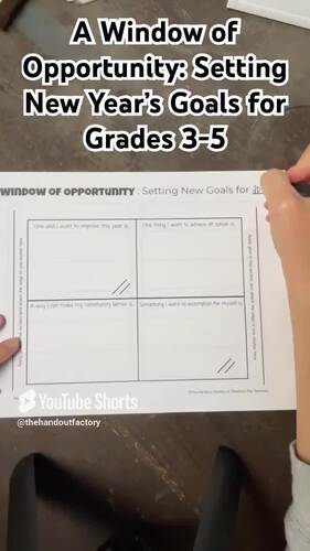 Windows of Opportunity: Setting New Year's Goals | Grades 1-5 | Bundle