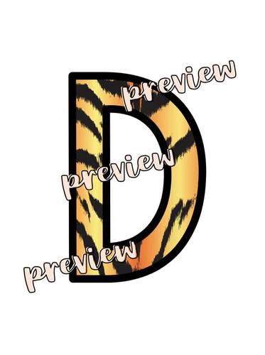 Jungle Safari Animal Print Bulletin Board Letters and Numbers by Anh Huynh