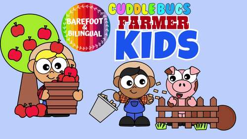 Farmer Kids Clipart - Cute Cuddlebugs Collection Farm Clipart | TPT