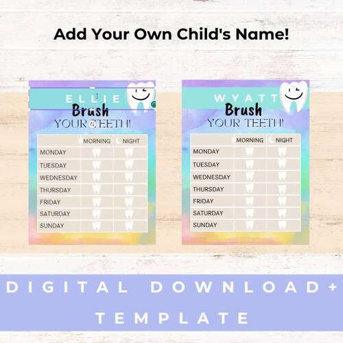 Brush Your Teeth Printable | Toddler Brushing | Teeth Brushing Chart ...