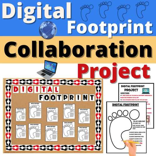 Digital Footprint Collaboration Project Activity Internet Citizenship Decor