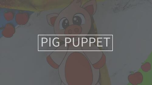 Pig Paper Bag Puppet Printable Template Craft by Simple Mom Project