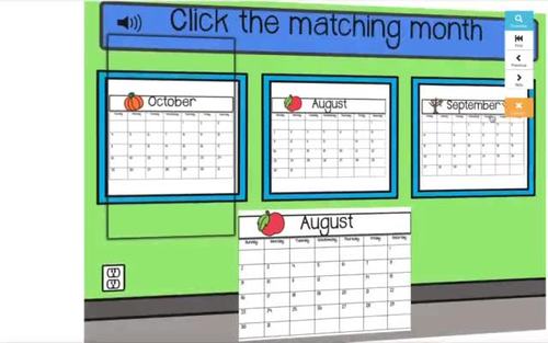 Calendar Skills: Matching Month Boom Cards™ Digital Task Cards | TPT