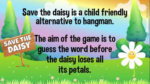 Save The Daisy: Digital Spring Game - Interactive Hangman for PowerPoint