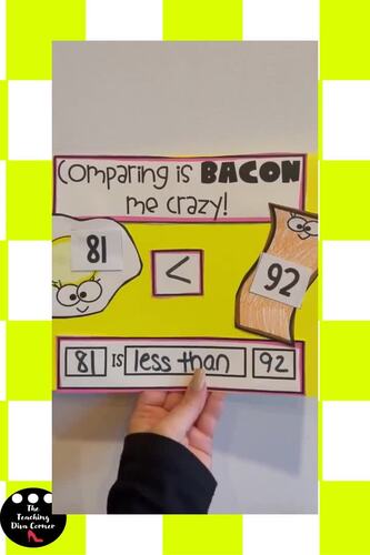 Comparing Numbers Math Craft by The Teaching Diva Corner | TPT