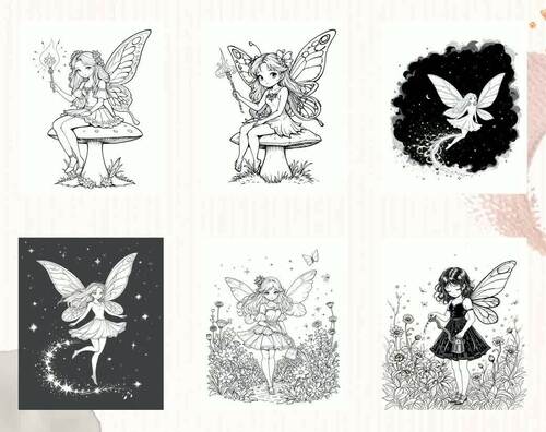 Cute Fairy Girl Coloring Pages - Enchanting Adventures coloring book