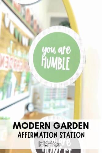 Positive Affirmations Mirror Kit Modern Garden Classroom Affirmation ...