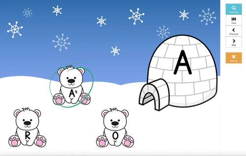 Polar Bear Uppercase Letters with Boom Cards™ | Matching | Digital