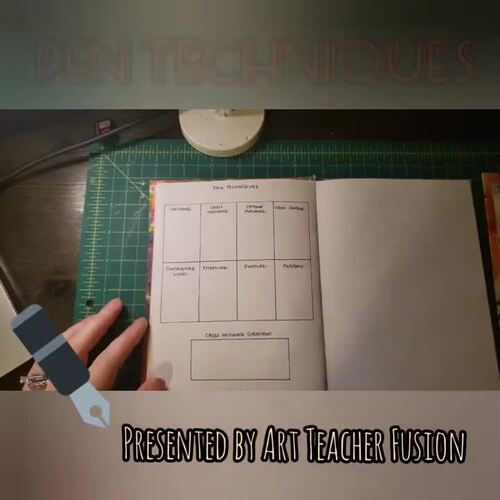 Pen Techniques Art Worksheet by Art Teacher Fusion | TPT