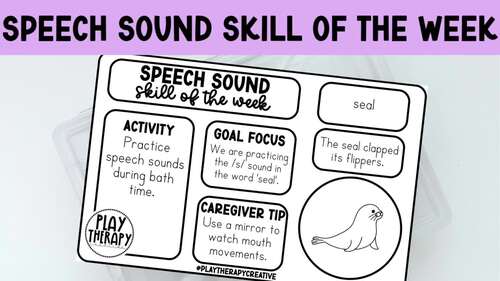 /s/ Speech Sound Skill of the Week Parent Handout | Speech Therapy