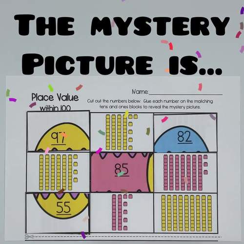 Easter Themed Place Value Mystery Pictures: Tens and Ones: within 20 & 100