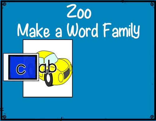 Cars Make A Short Vowel Word Family Center by The Teaching Scene by Maureen
