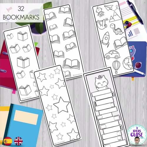 32 Printable bookmarks/ 10 Reading Signs- Marcapáginas y pósters ...