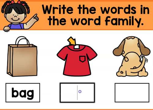 Boom Cards - CVC Word Family Write-it by Cori Blubaugh - Mrs B's Beehive