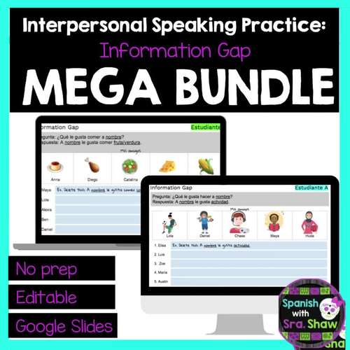 Interpersonal Speaking Practice: Information Gap *GROWING BUNDLE*