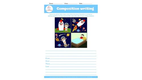 COMPOSITION WRITING WORKSHEET | Writing Skills | Creative Story | ESL ...