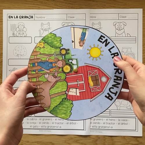 EN LA GRANJA - Rueda de Vocabulario by My Teaching Factory | TPT