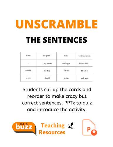 Crazy Sentences Dominoes - ESL EFL Worksheets Grammar. Syntax. | TPT