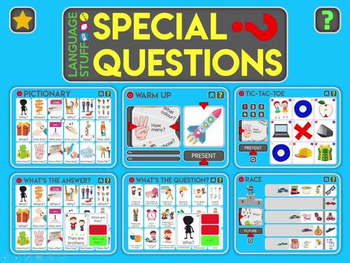 Special Questions 6in1 (PowerPoint) by Language Stuff | TPT