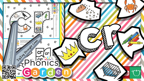 CR | Letter Blend Puzzle | Streaming Video | Cut & Paste | Phonics Garden