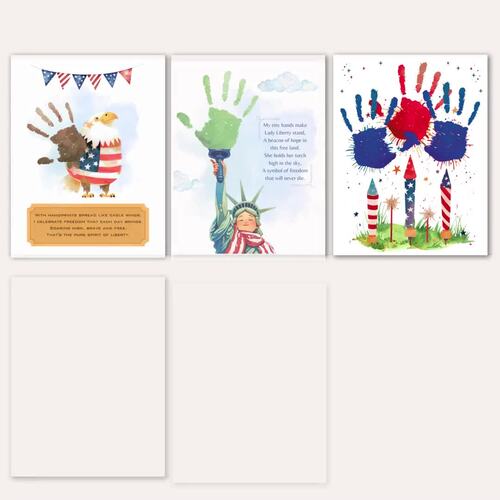 Patriotic Handprint Craft Art, 4th of July Activity, Memorial Day Craft ...
