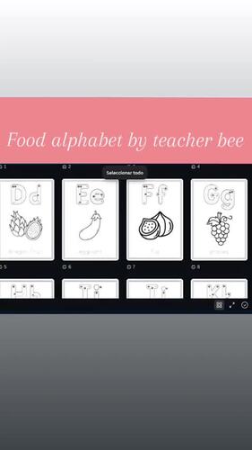 Food Alphabet Coloring Book (A-Z) by Teacher Bee Bee | TPT