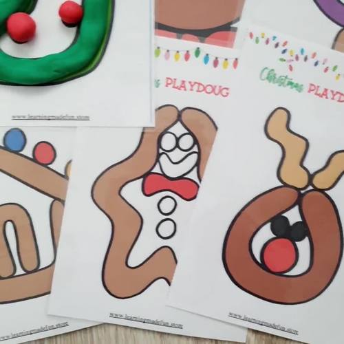 Christmas Play Dough Mats Preschool Centers Clay Mats Learning Activities