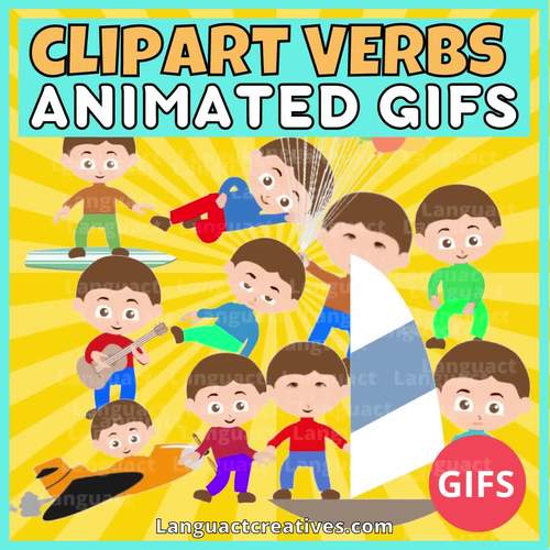 action verbs clipart animated gifs by Teachers Resource Store | TPT