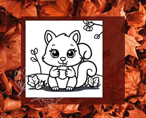 Autumn Fall Coloring Pages Coloring Book (Pumpkin, Scarecrow, Animal ...