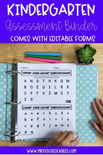 Kindergarten Assessments & Data Tracking for the Year (w/ Digital Tracker)