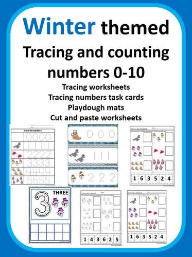Winter themed Tracing, counting activities #0-10 Autism, Special ...