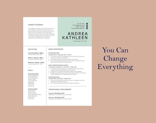 Modern Resume template, professional resume, Creative CV Template ...