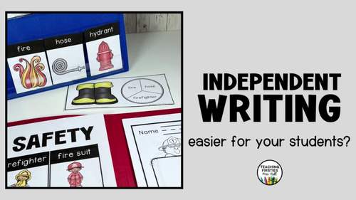 Fire Safety Writing Stations With Vocabulary Word Cards Kindergarten ...