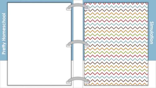 Editable and Printable Portfolio Binder Covers and Spines | Chevron Pattern