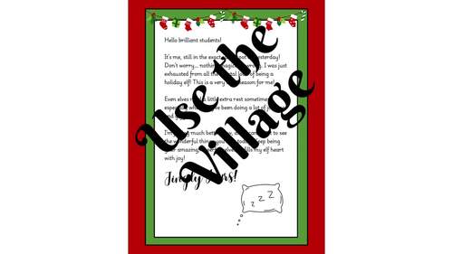 7 Christmas Shelf Elf Letters to Classroom! Welcome, Goodbye, Sub ...