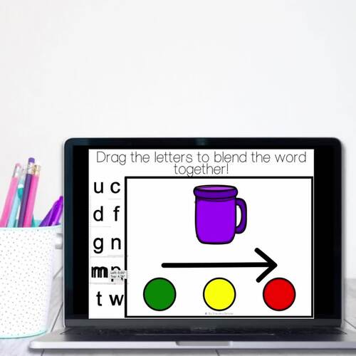 Digital Short U Interactive CVC Blending Cards | TPT