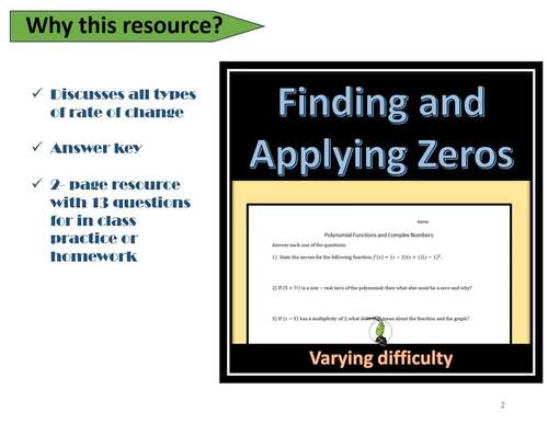 Polynomial Functions and Complex Zeros AP® Precalculus 1.5 Worksheet