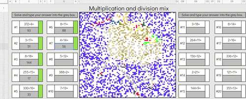 Digital Math Pixel Art | 5th Grade Fluency Multiplication & Division ...