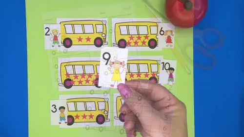 Back to School Counting and Sequencing with School Buses | TpT