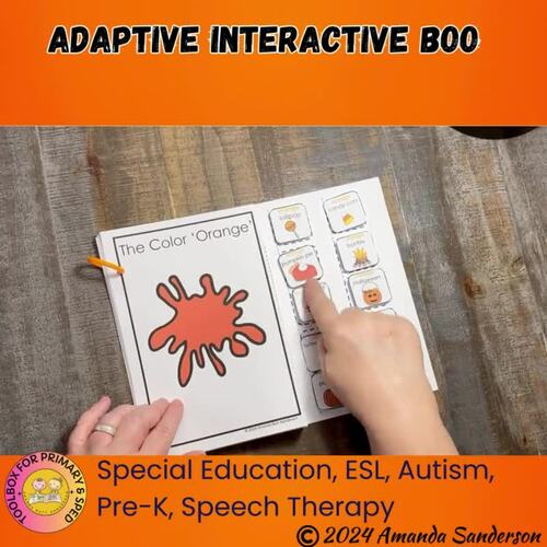 Adapted Book THE COLOR ORANGE, Fall, Autumn, Special Education, Autism ...