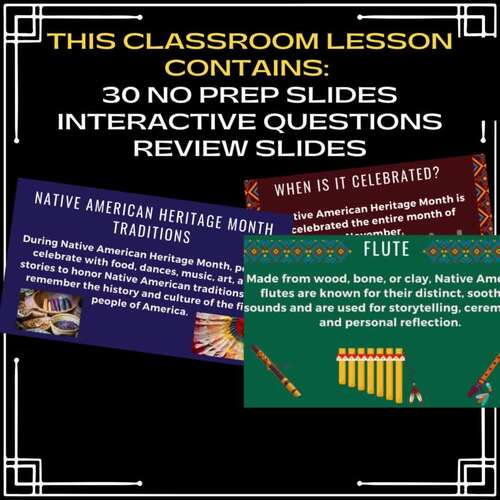 Music Of Native American Heritage Month - General Lesson - 30 No Prep ...