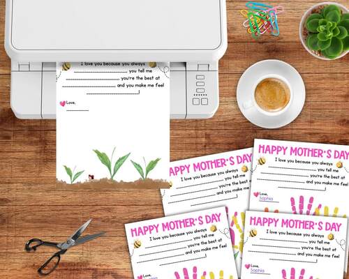 Mothers Day Handprint Poem Craft | Fill in the Blank Keepsake Gift From ...