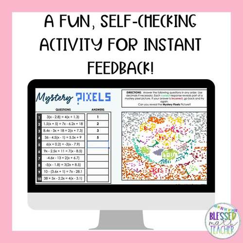 Multi-Step Equations Digital Activity and Worksheet - Valentine's Day ...