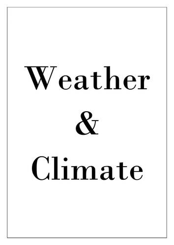 Geography Weather & Climate Worksheets by Worksheet Whisperer | TPT