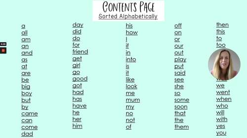 HIGH FREQUENCY WORDS POWERPOINT FOR KINDERGARTEN | Sight Word Practice