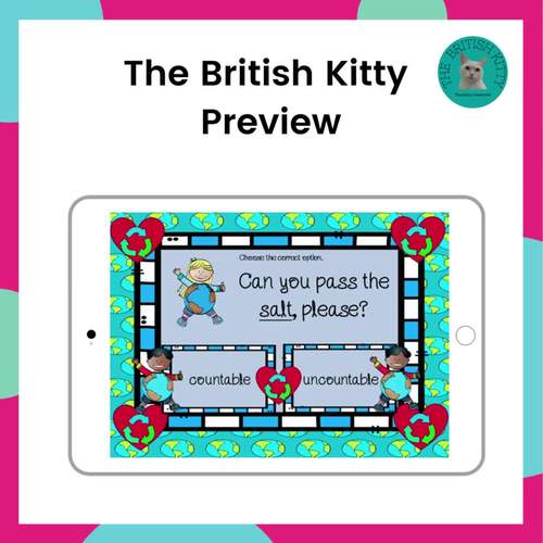 Earth Day Countable and Uncountable Nouns Grammar Boom Cards | TPT